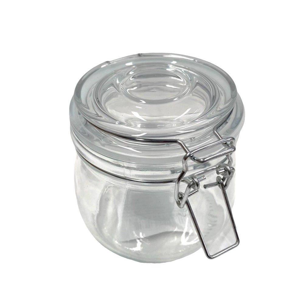 MOMENTO ROUND CLEAR JAR SPRING-LOADED LID 0.5 L. | Lotus’s Shop Online