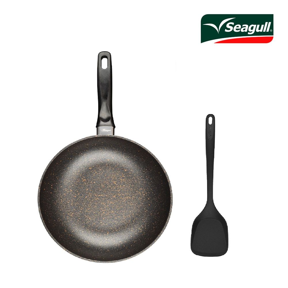 SEAGULL MARBLE DEEP PAN 28CM+SPECTULA | Lotus’s Shop Online