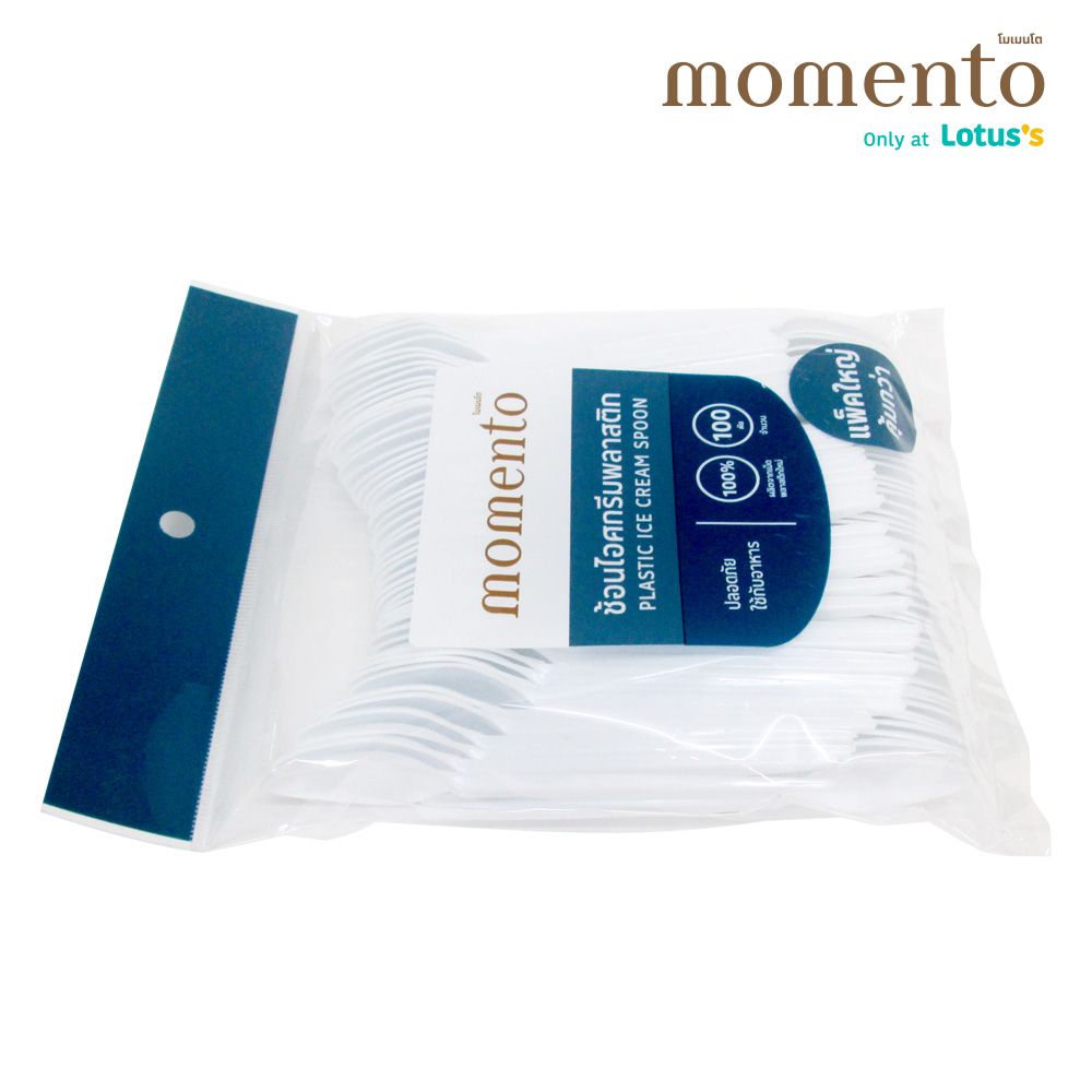 MOMENTO PLASTIC ICE CREAM SPOON 100 PCS | Lotus’s Shop Online